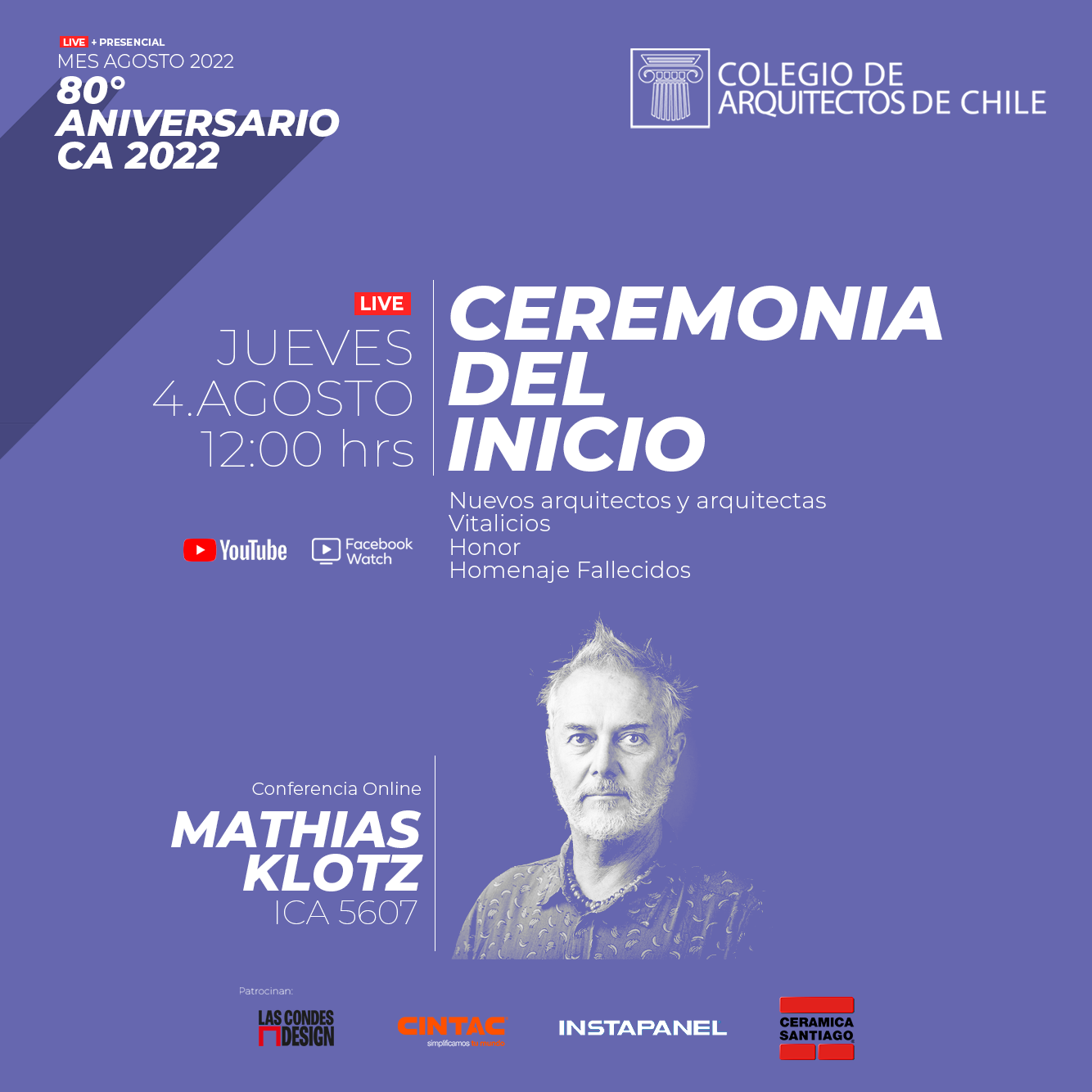 Ceremonia del Inicio reunirá a colegiados y colegiadas de distintas ...